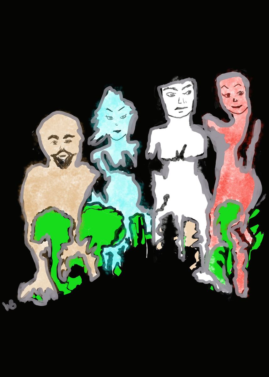 'Elementals' Poster, picture, metal print, paint by Warren Brown | Displate