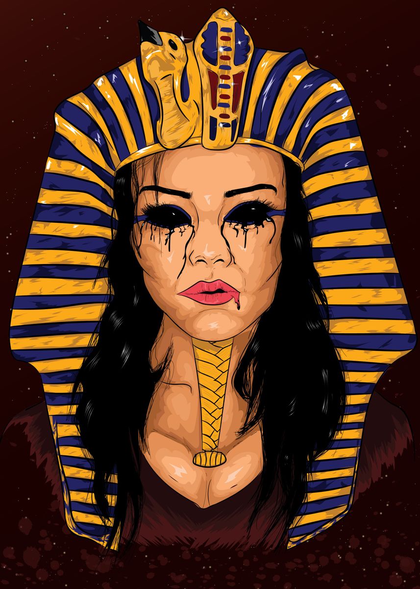'Dark within the Pharaoh' Poster, picture, metal print, paint by ...
