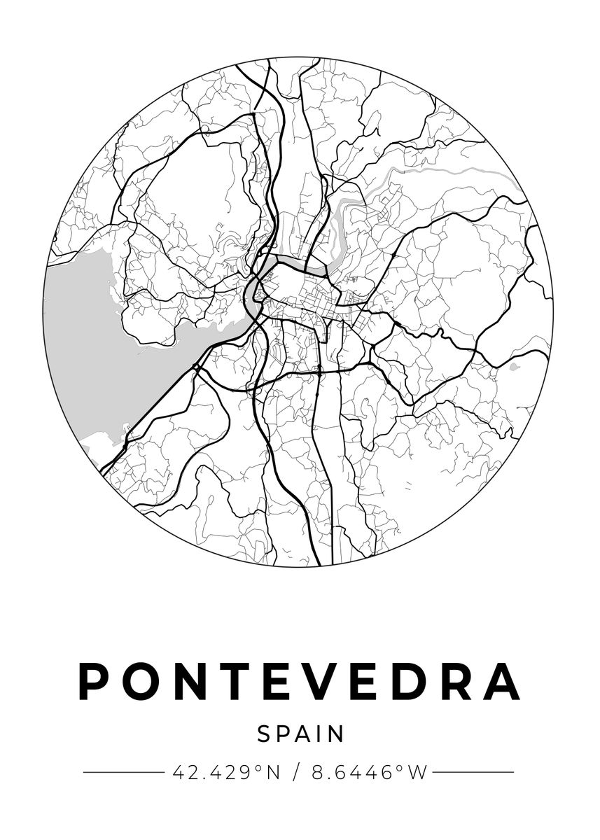 'Pontevedra Spain' Poster, picture, metal print, paint by Conceptual ...