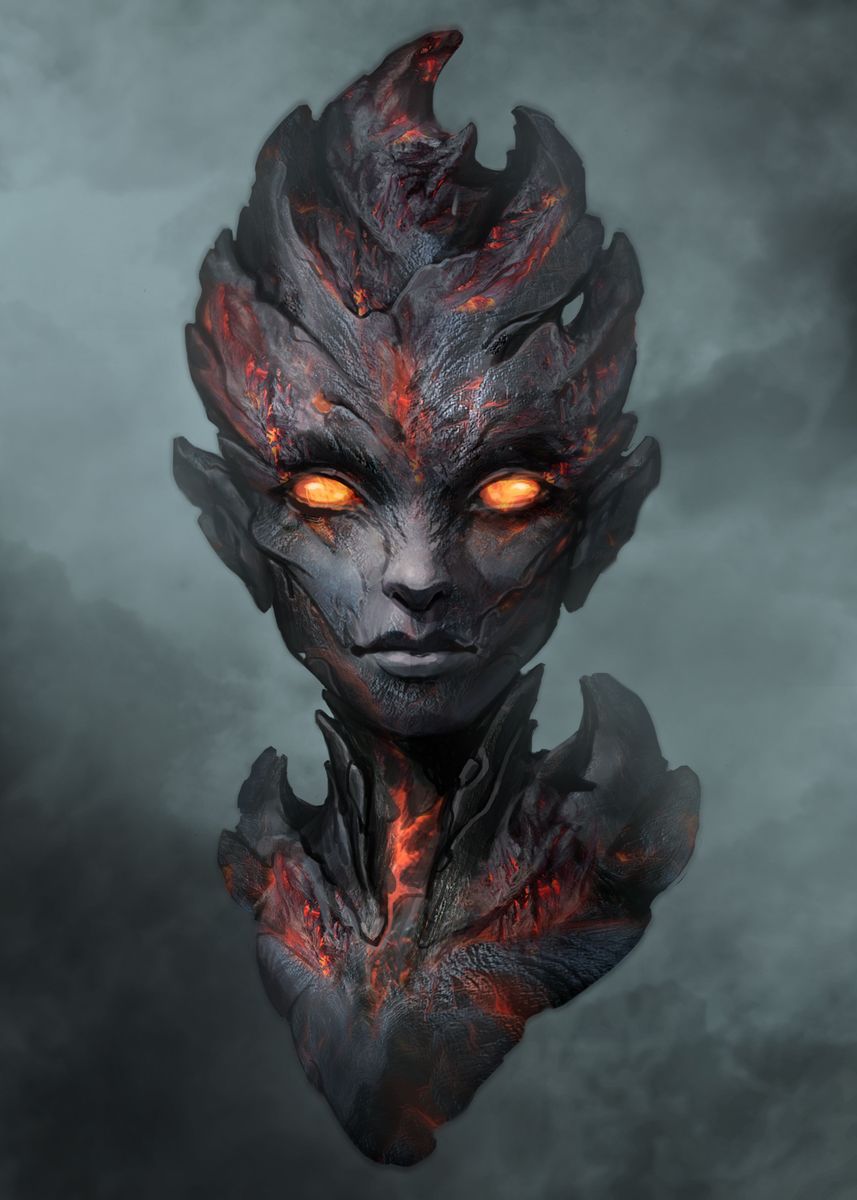 'Magma elemental portrait' Poster, picture, metal print, paint by Yasen ...