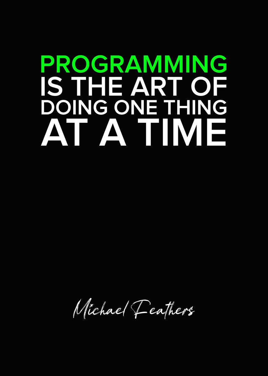 'Art of doing one thing' Poster, picture, metal print, paint by Quoteey ...