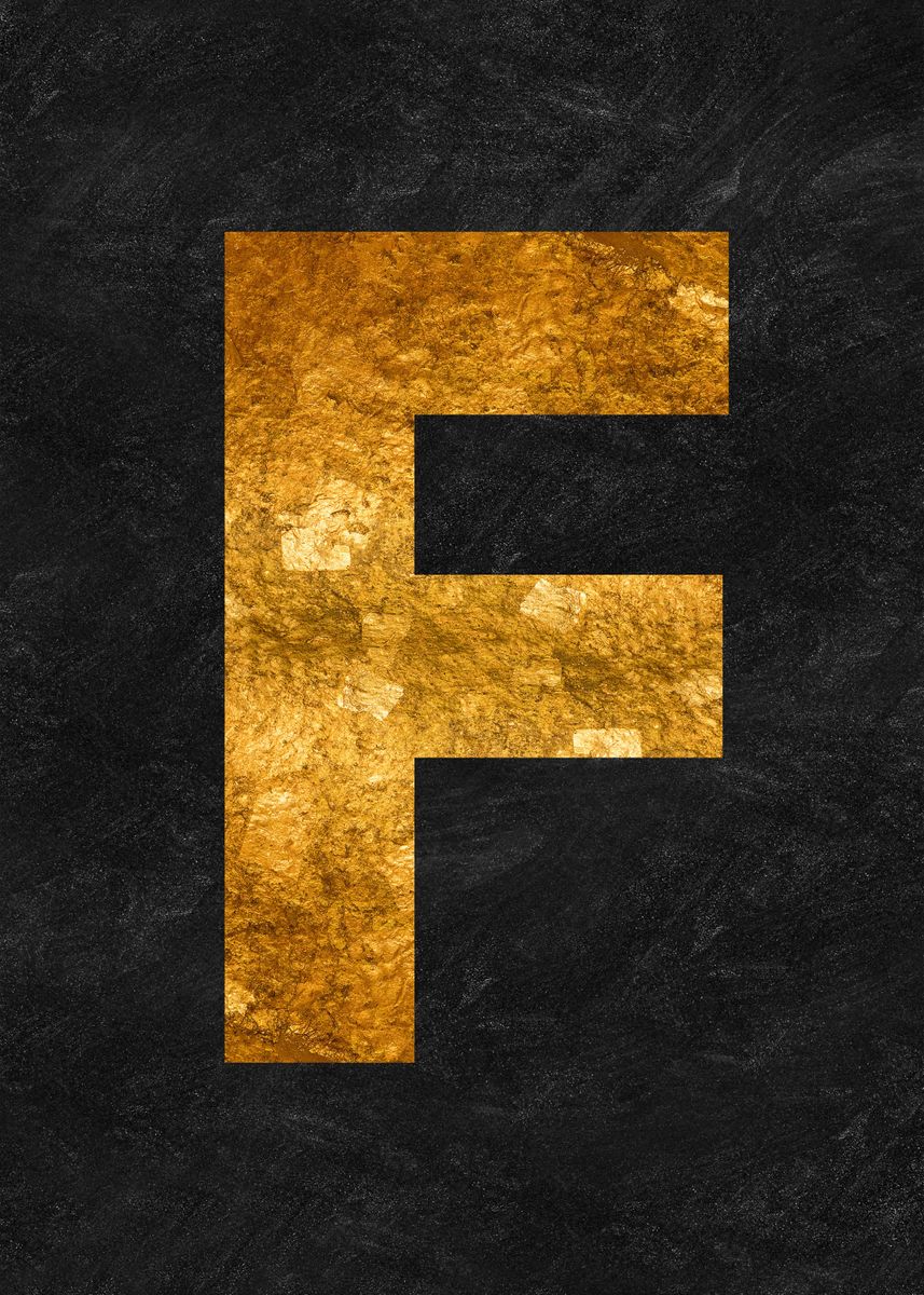 'letter f' Poster, picture, metal print, paint by SplashDesign | Displate