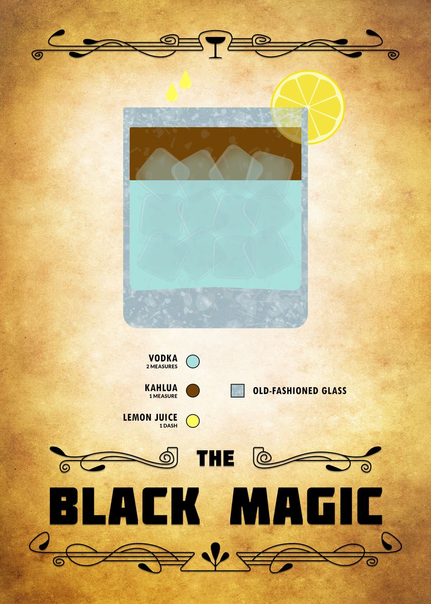 'Black Magic Cocktail' Poster by Bo Kev | Displate