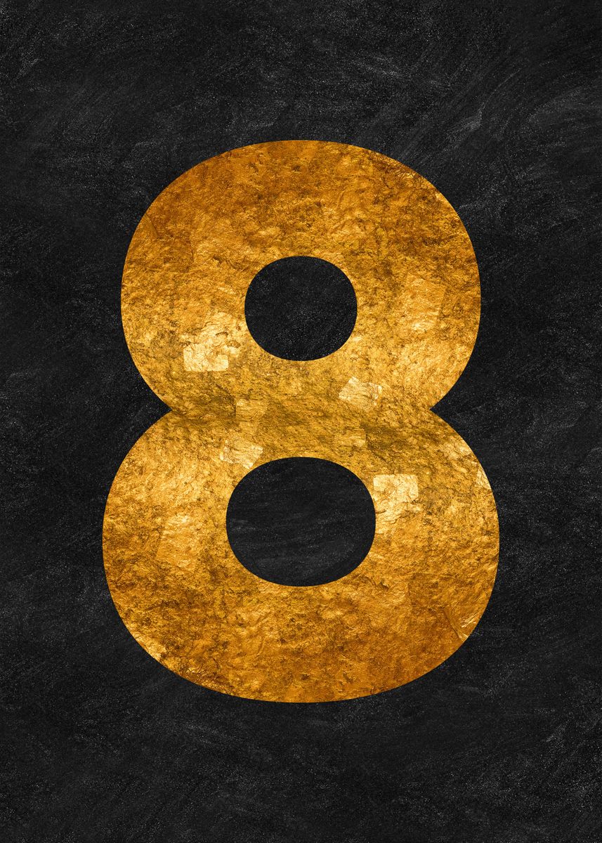 'number 8' Poster, picture, metal print, paint by SplashDesign | Displate