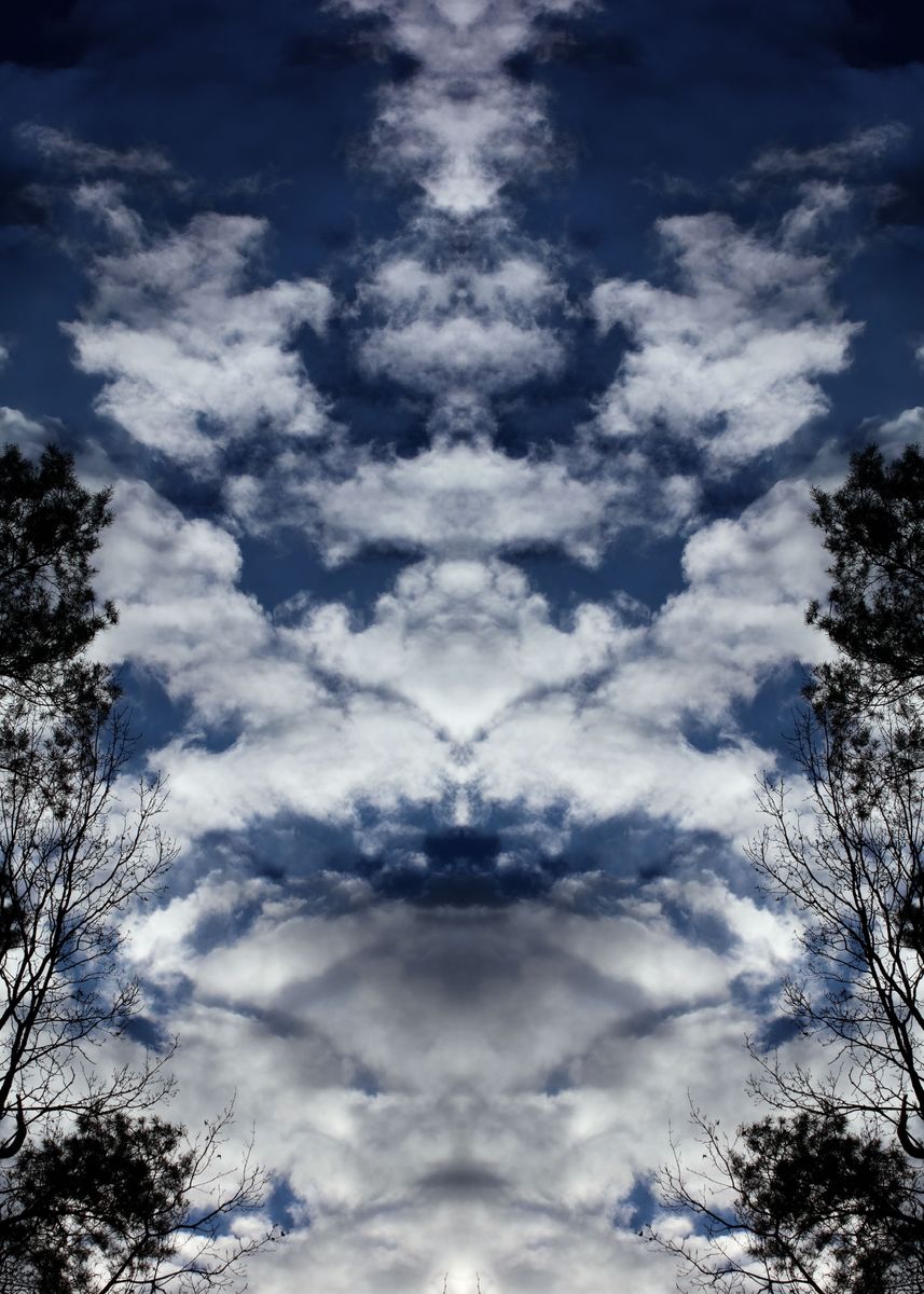 'Psychedelic trippy sky' Poster, picture, metal print, paint by ...