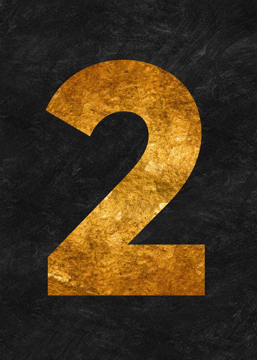 'number 2' Poster, picture, metal print, paint by SplashDesign | Displate