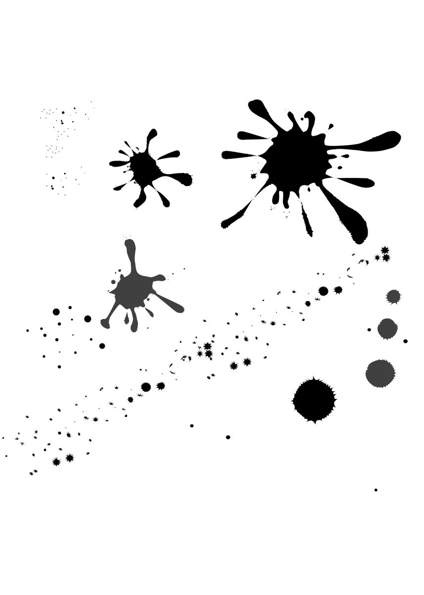 'Splat' Poster, picture, metal print, paint by HomeStead Digital | Displate