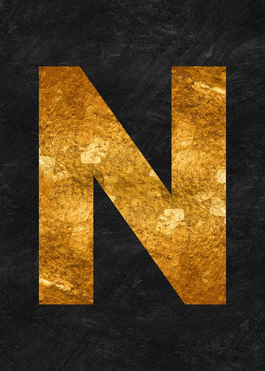 'letter n' Poster by SplashDesign | Displate