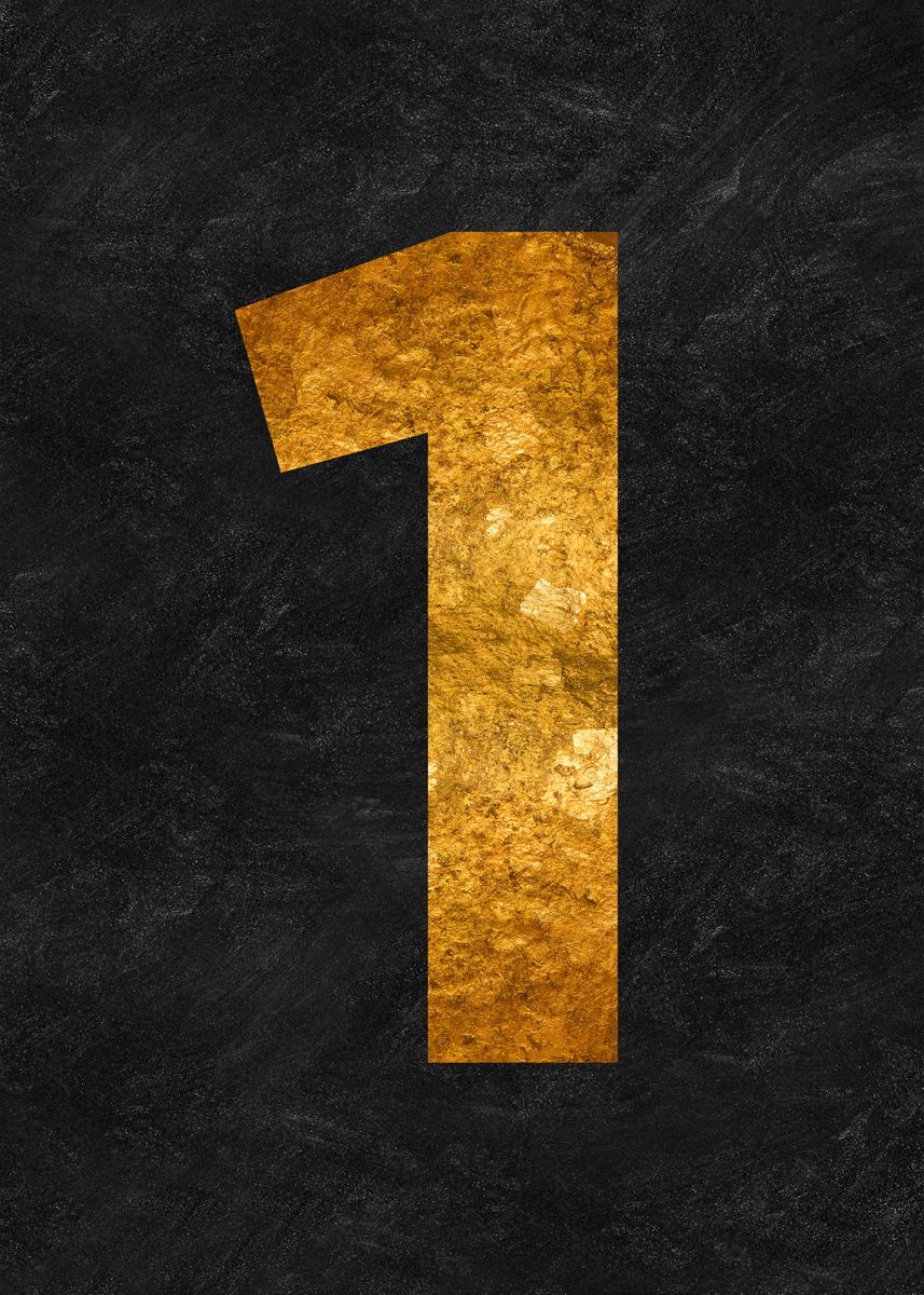 'number 1' Poster, picture, metal print, paint by SplashDesign | Displate