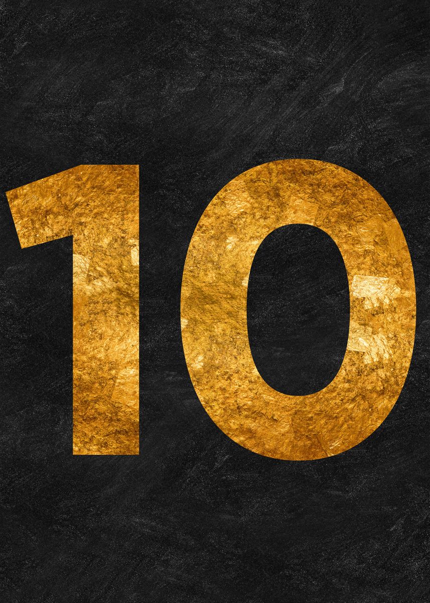 'number 10' Poster, picture, metal print, paint by SplashDesign | Displate