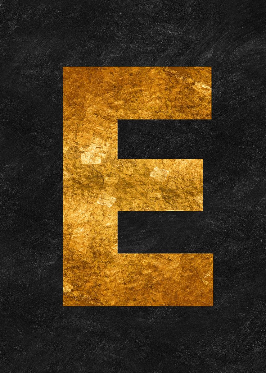 'letter e' Poster, picture, metal print, paint by SplashDesign | Displate