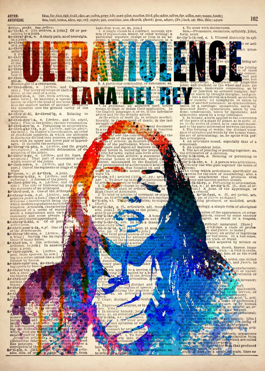 'Ultraviolence' Poster, picture, metal print, paint by Art popop | Displate