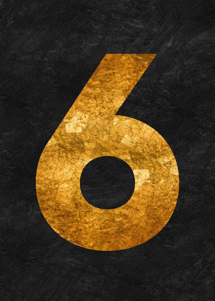 'number 6' Poster, picture, metal print, paint by SplashDesign | Displate