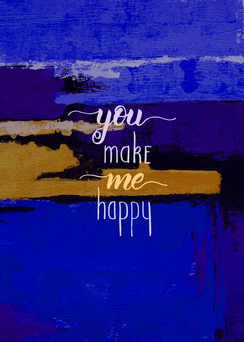 'Happy ' Poster, picture, metal print, paint by Visualz | Displate