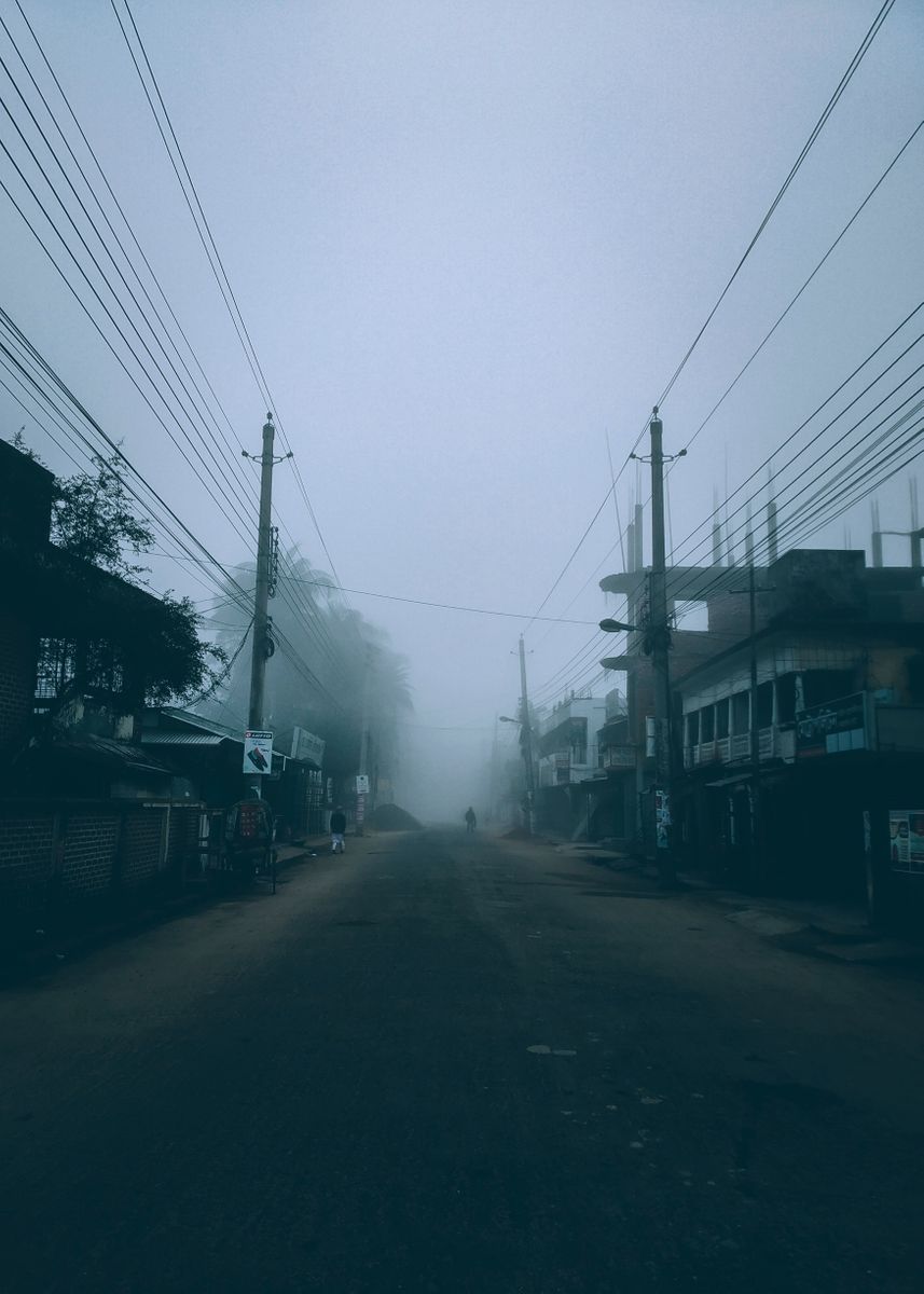 'Lone Street' Poster, picture, metal print, paint by Shafin Syed | Displate
