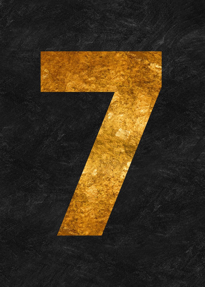 'number 7' Poster, picture, metal print, paint by SplashDesign | Displate