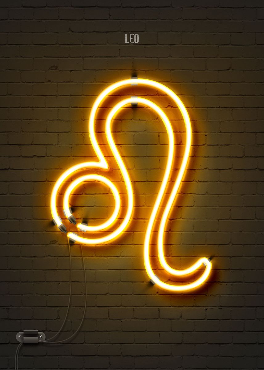 'Leo neon sign' Poster by StuStu | Displate
