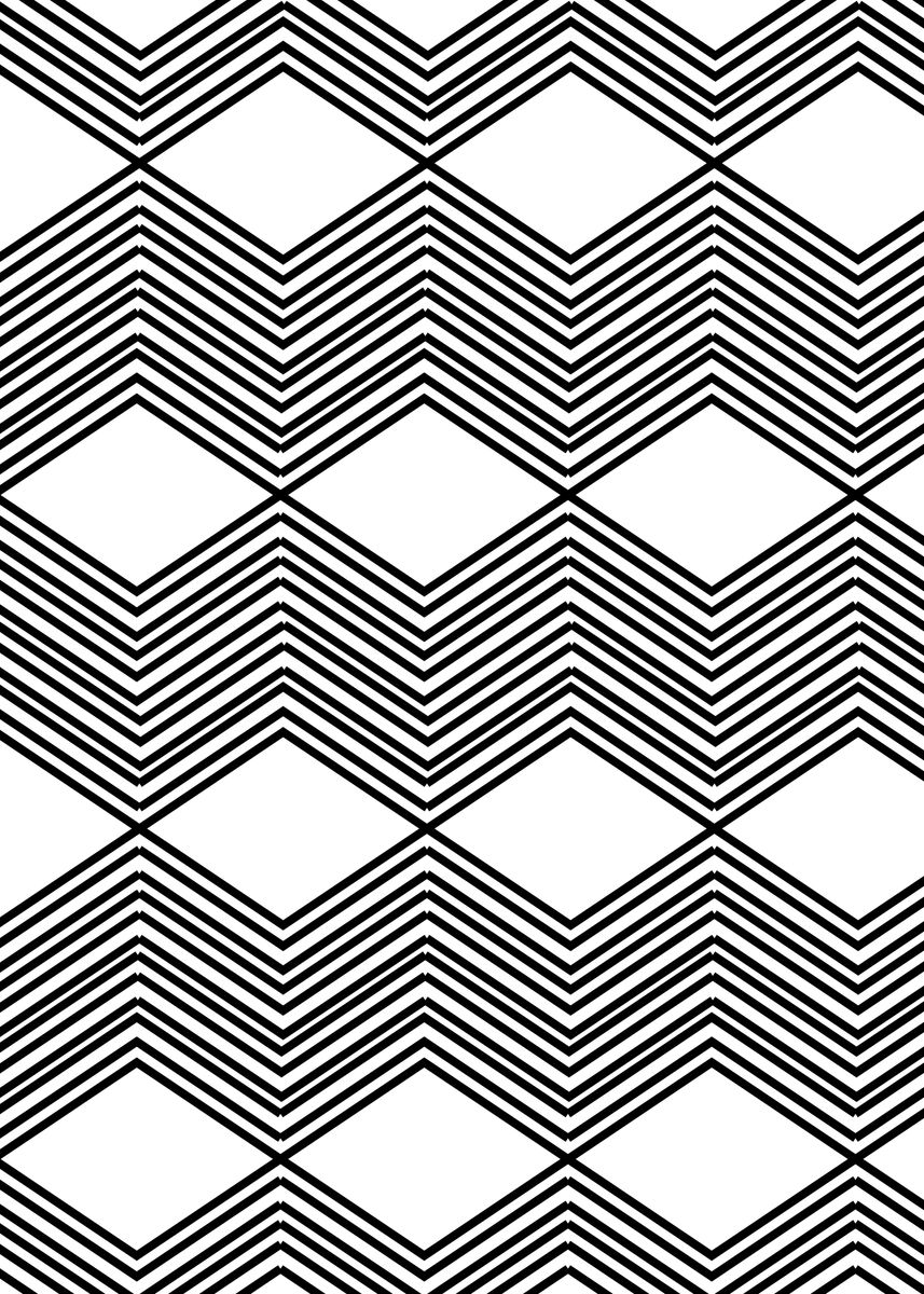 'Broken Lines' Poster, picture, metal print, paint by Beth | Displate