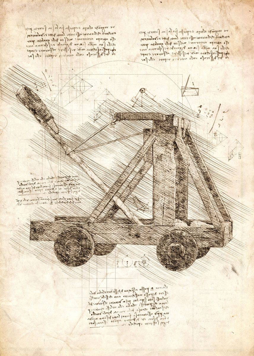 'Catapult' Poster, picture, metal print, paint by Cornel Vlad | Displate