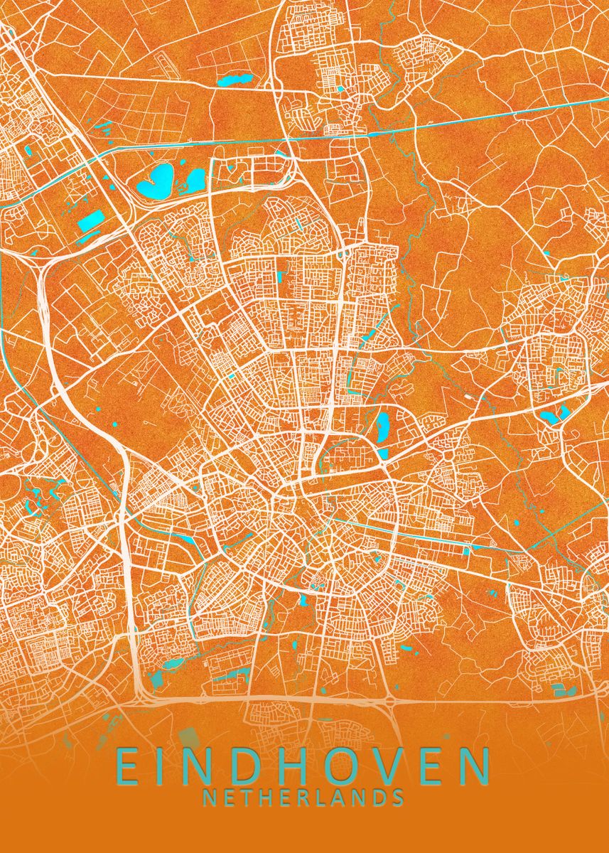 'Eindhoven Netherlands City' Poster, picture, metal print, paint by ...