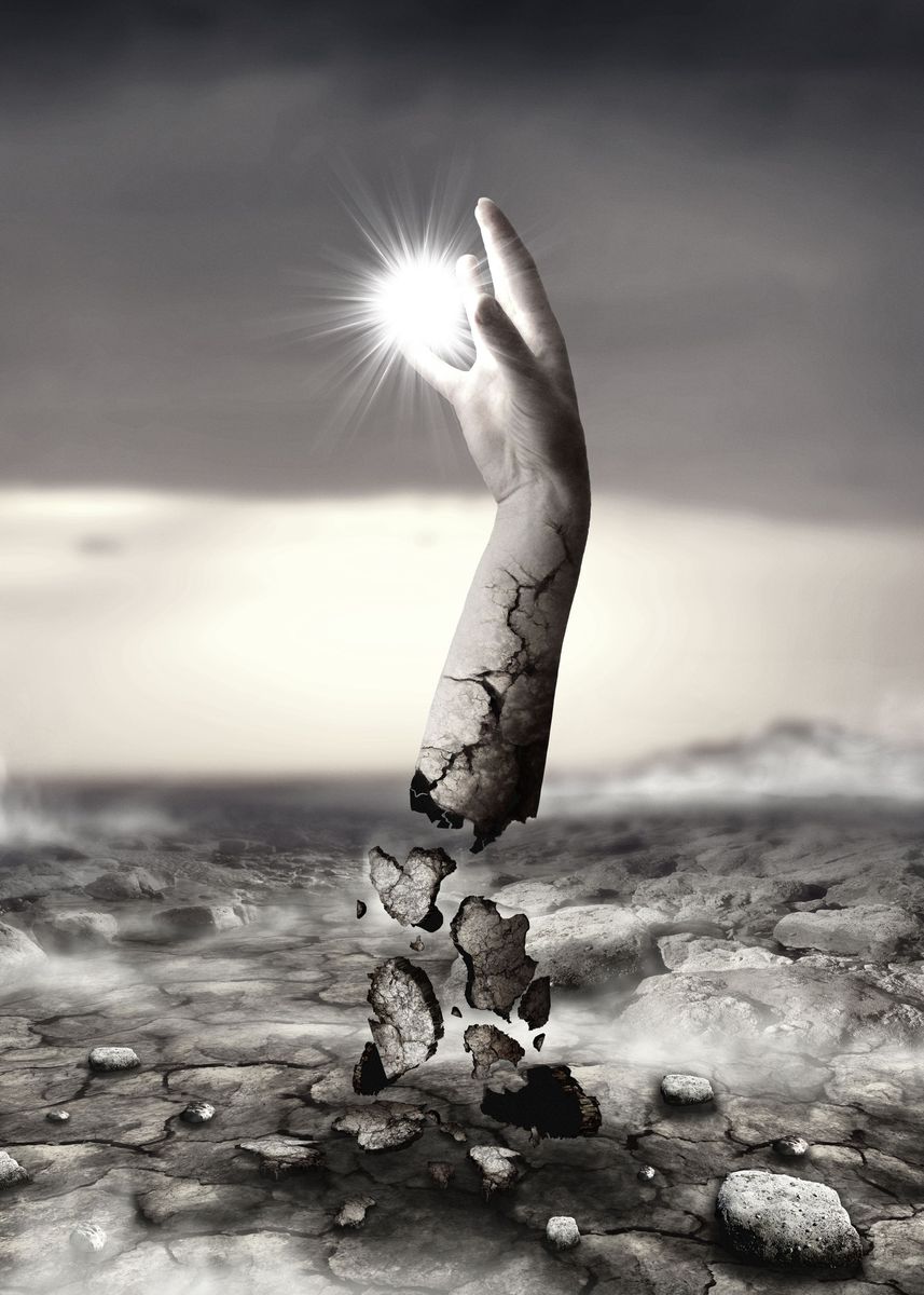 'Divine Touch' Poster, picture, metal print, paint by Marius Z | Displate