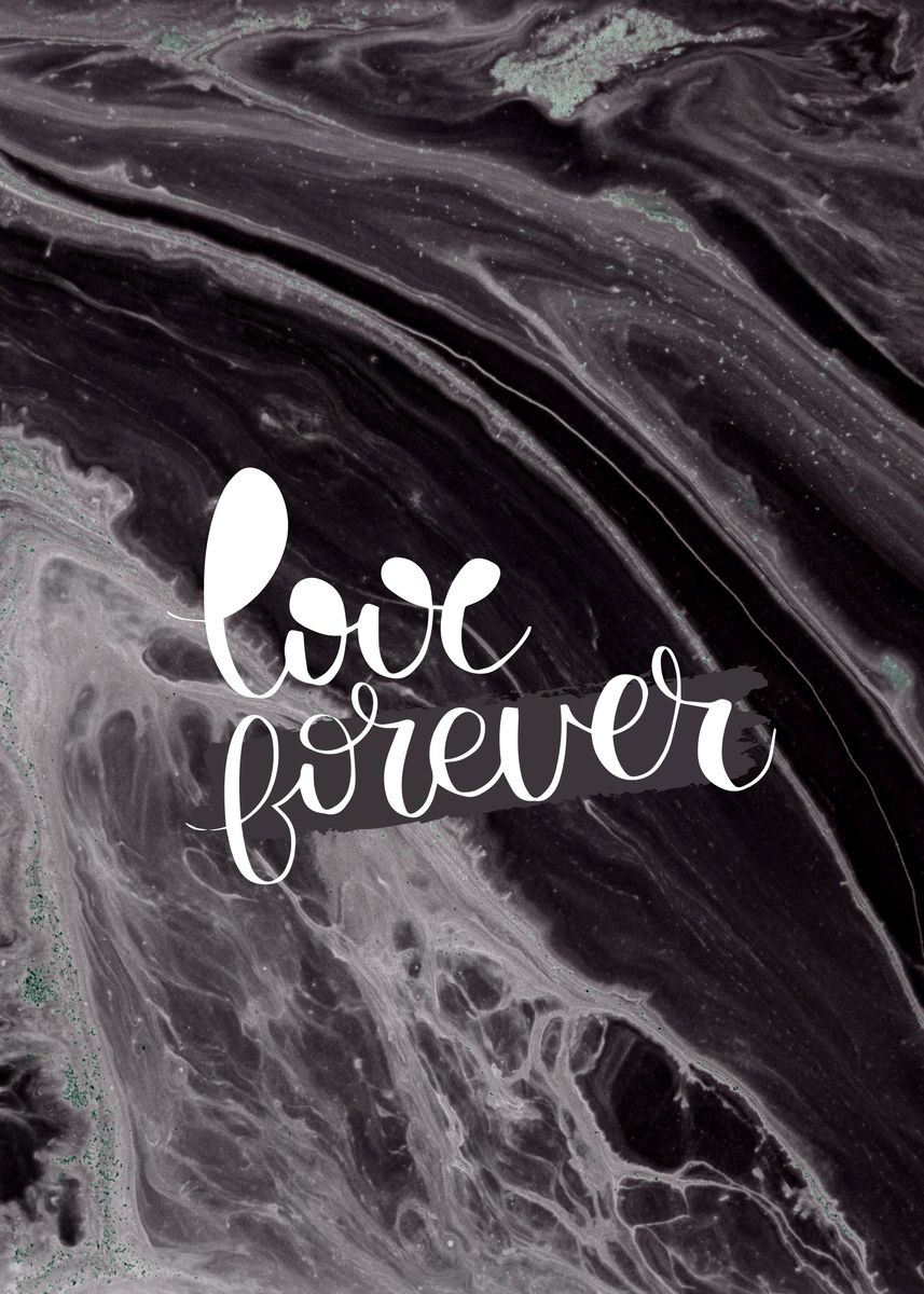 'Love forever' Poster, picture, metal print, paint by Visualz | Displate