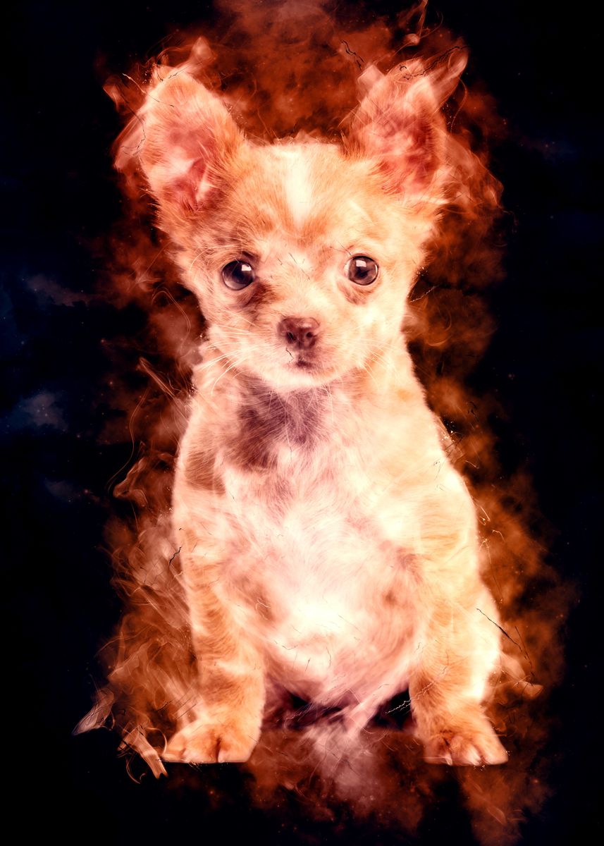 'Chihuahua Dog Aura' Poster, picture, metal print, paint by Nasmed ...