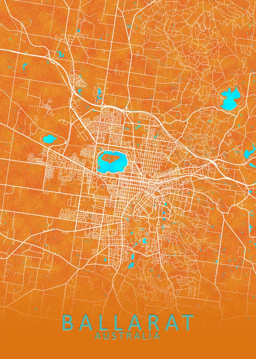 'Ballarat VIC Australia ' Poster by City Map Art Prints | Displate
