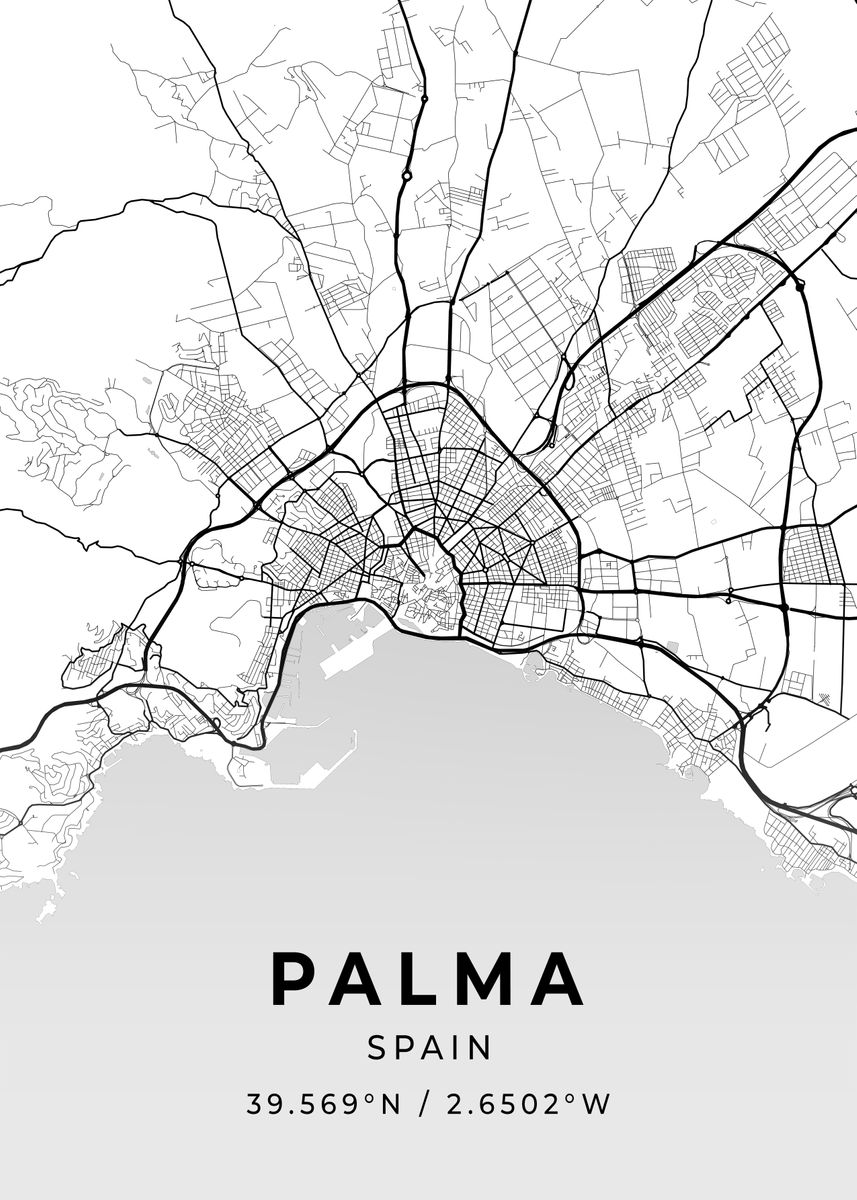 'Palma Spain' Poster, picture, metal print, paint by Conceptual ...