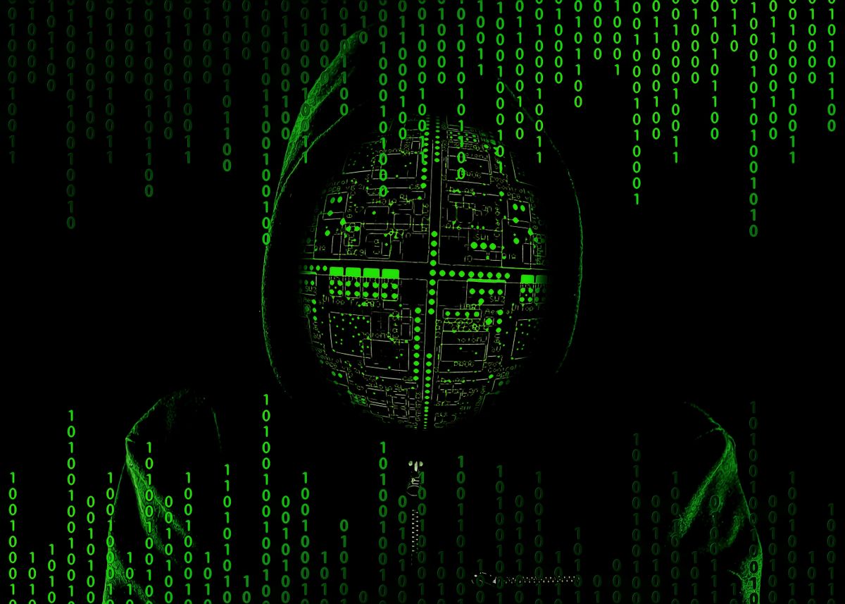 'Green hack and code line' Poster by Donma Art | Displate