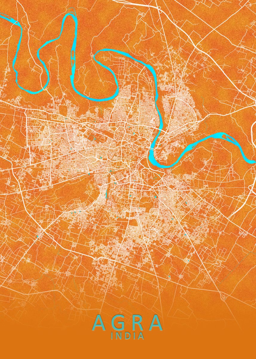 'Agra Uttar Pradesh India' Poster, picture, metal print, paint by City ...