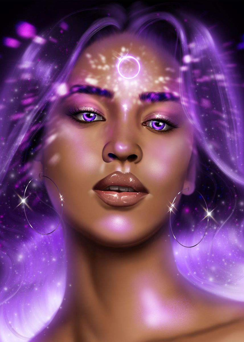 'Portrait Spirit Element' Poster, picture, metal print, paint by ...