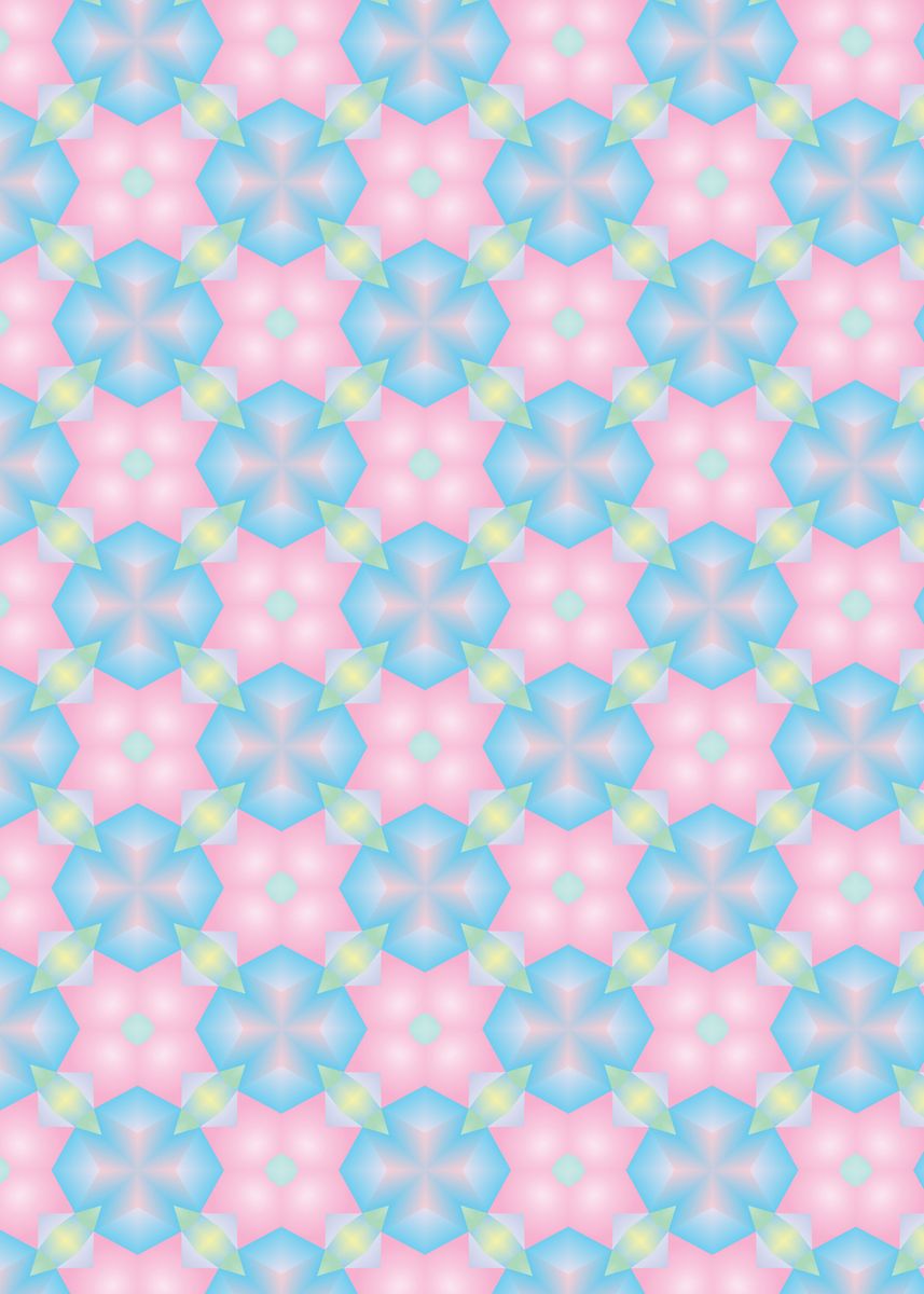'Pastel Retro Pattern 09' Poster, picture, metal print, paint by Aloke ...