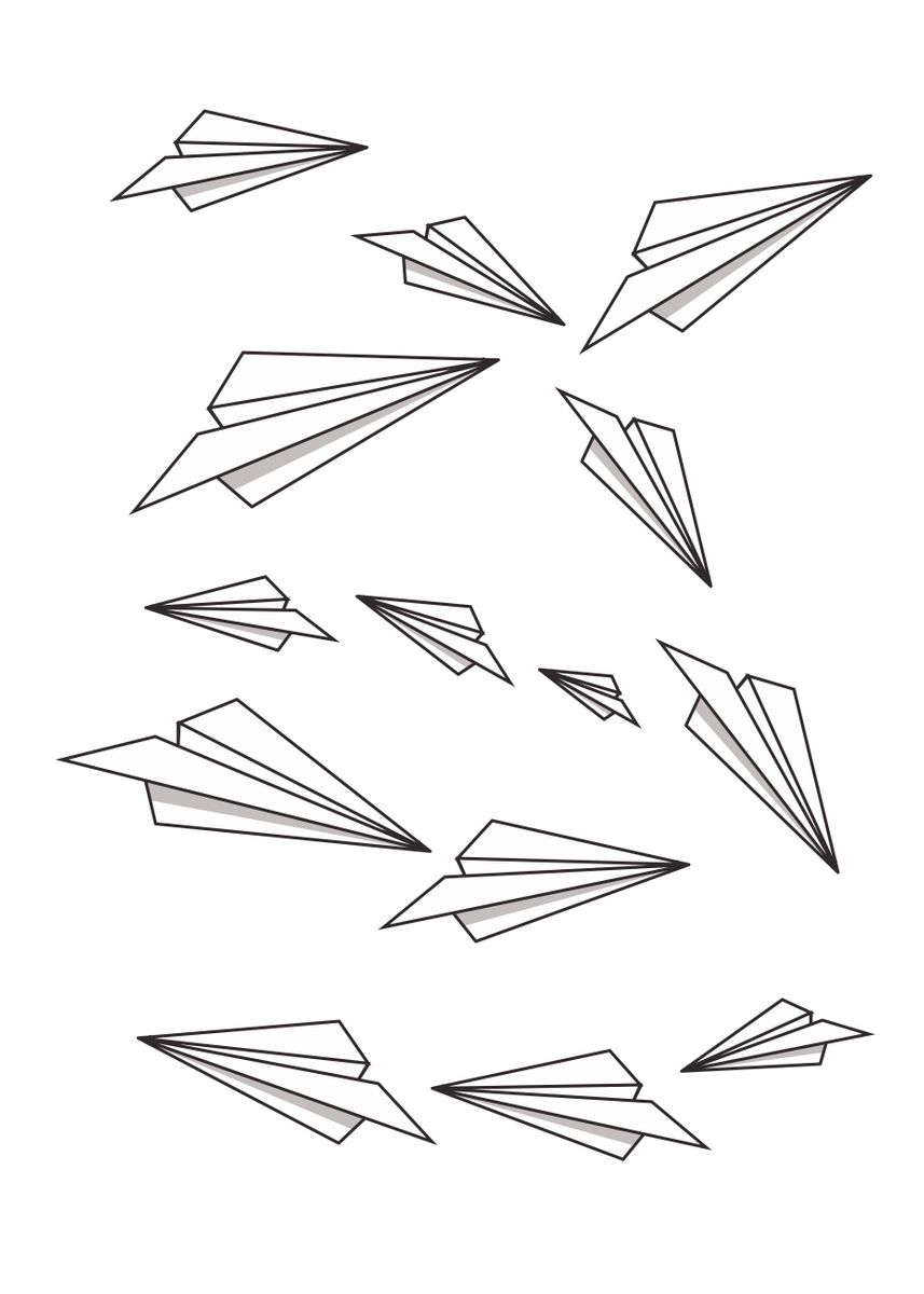 'Paper planes' Poster, picture, metal print, paint by David Green ...