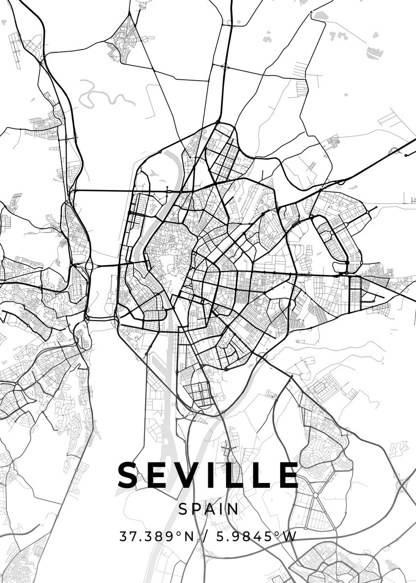'Seville Spain' Poster, picture, metal print, paint by Conceptual ...