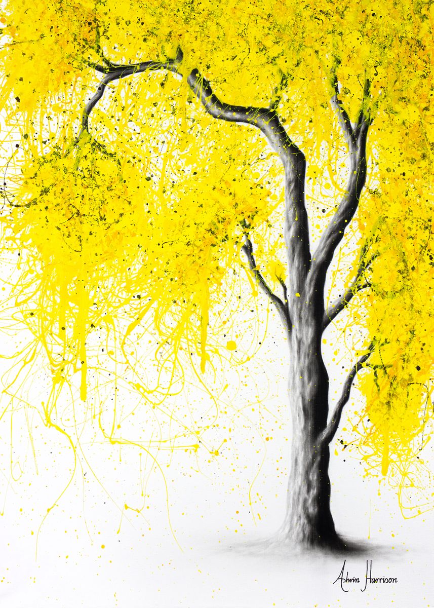 'Fall Tree Yellow' Poster by Ashvin Harrison | Displate