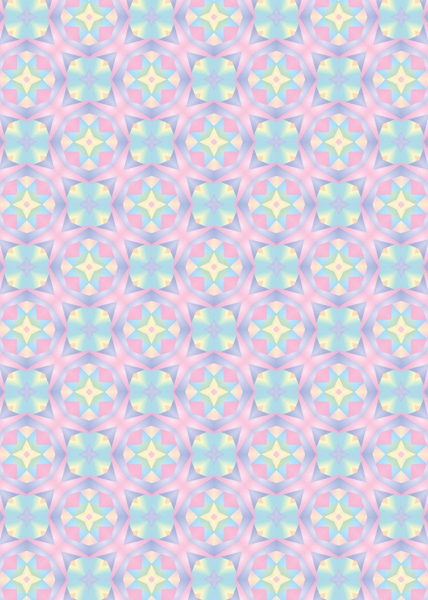 'Pastel Retro Pattern 13' Poster, picture, metal print, paint by Aloke ...