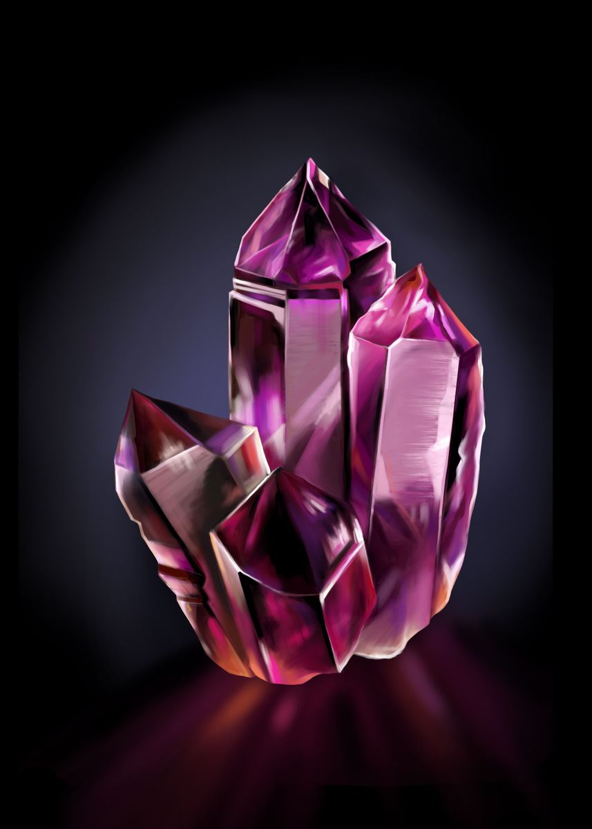 'Crystal Stone' Poster, picture, metal print, paint by Nataliia ...