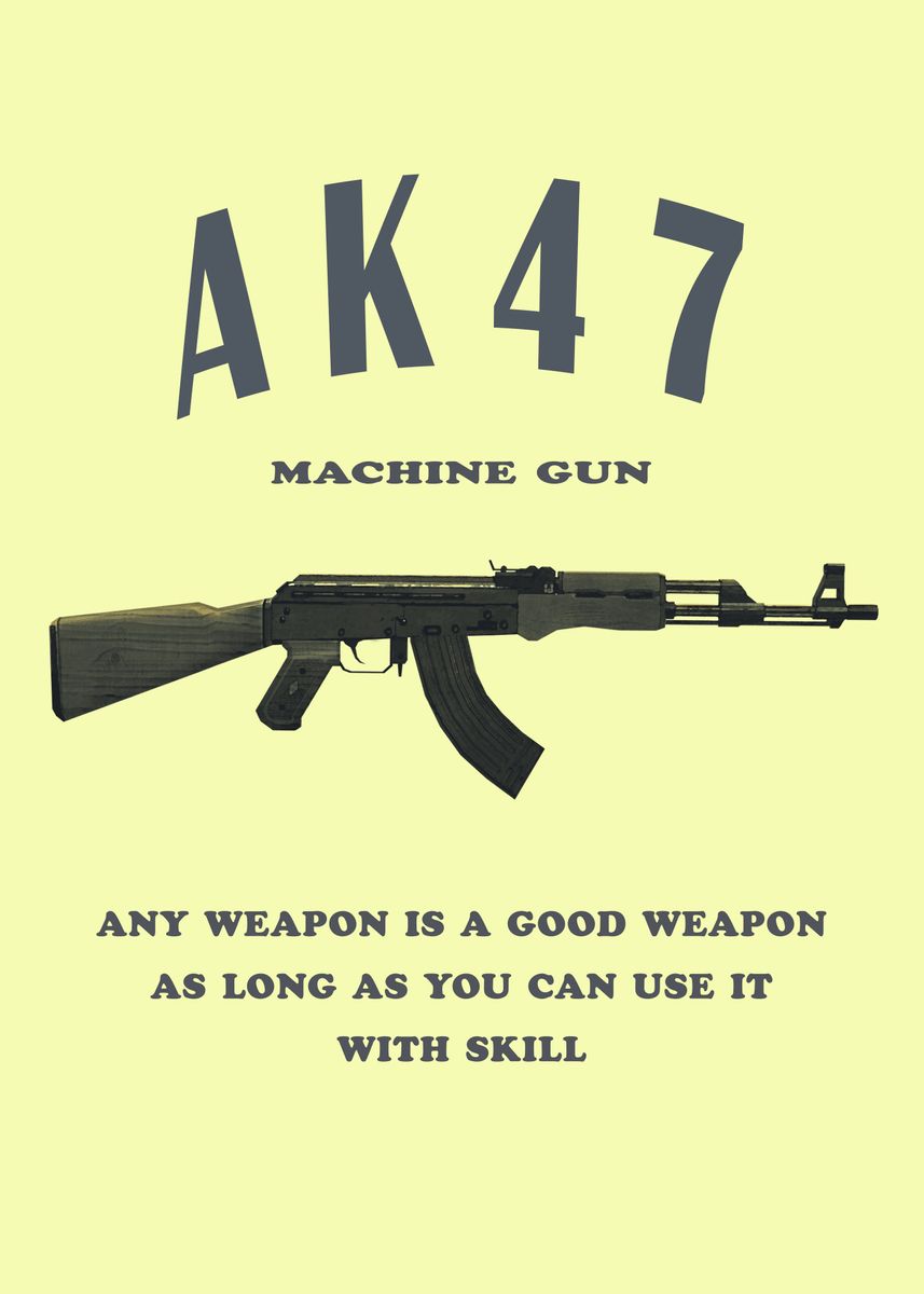 'ak47' Poster, picture, metal print, paint by Thogi Gio | Displate