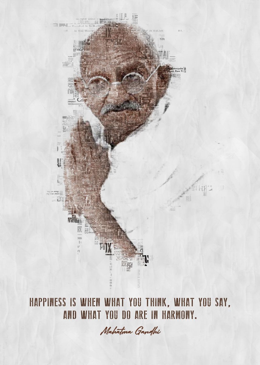 'Mahatma Gandhi' Poster, picture, metal print, paint by Most Popular ...