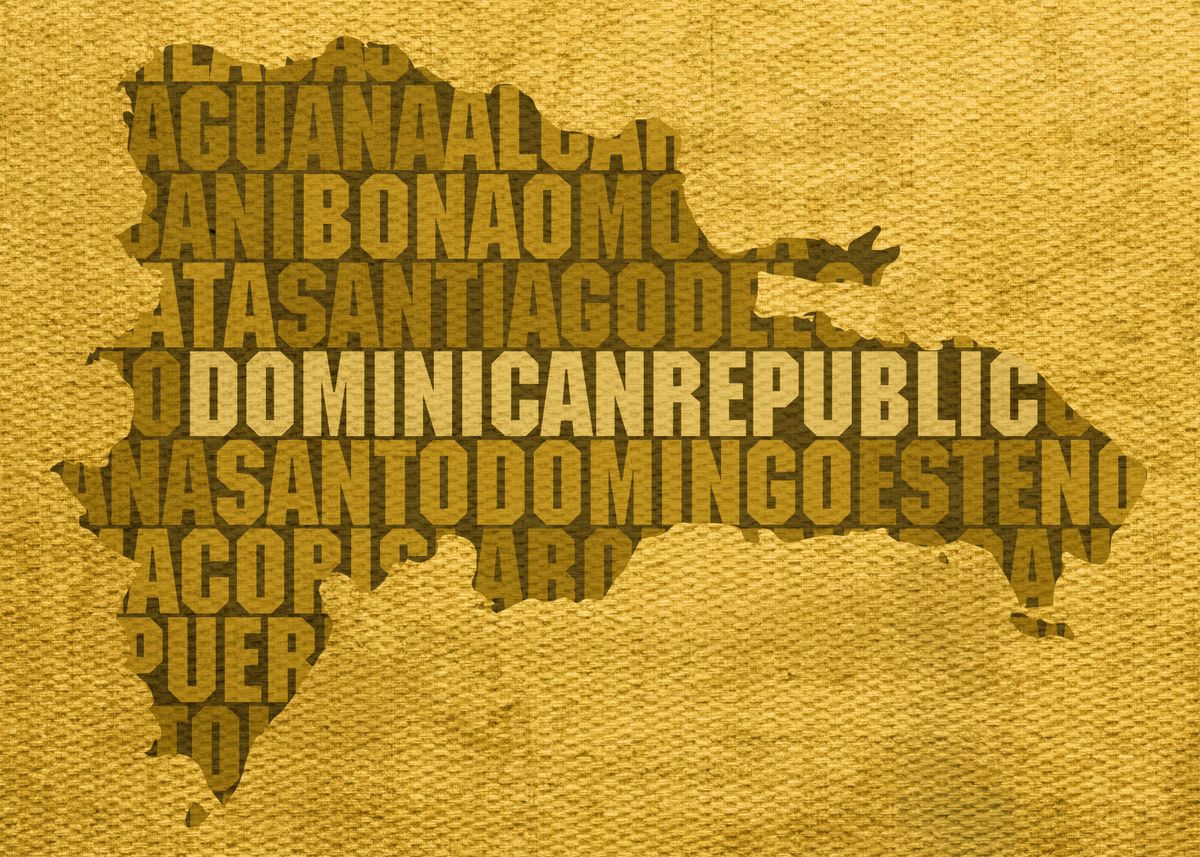'Dominican Republic Words' Poster by Design Turnpike | Displate