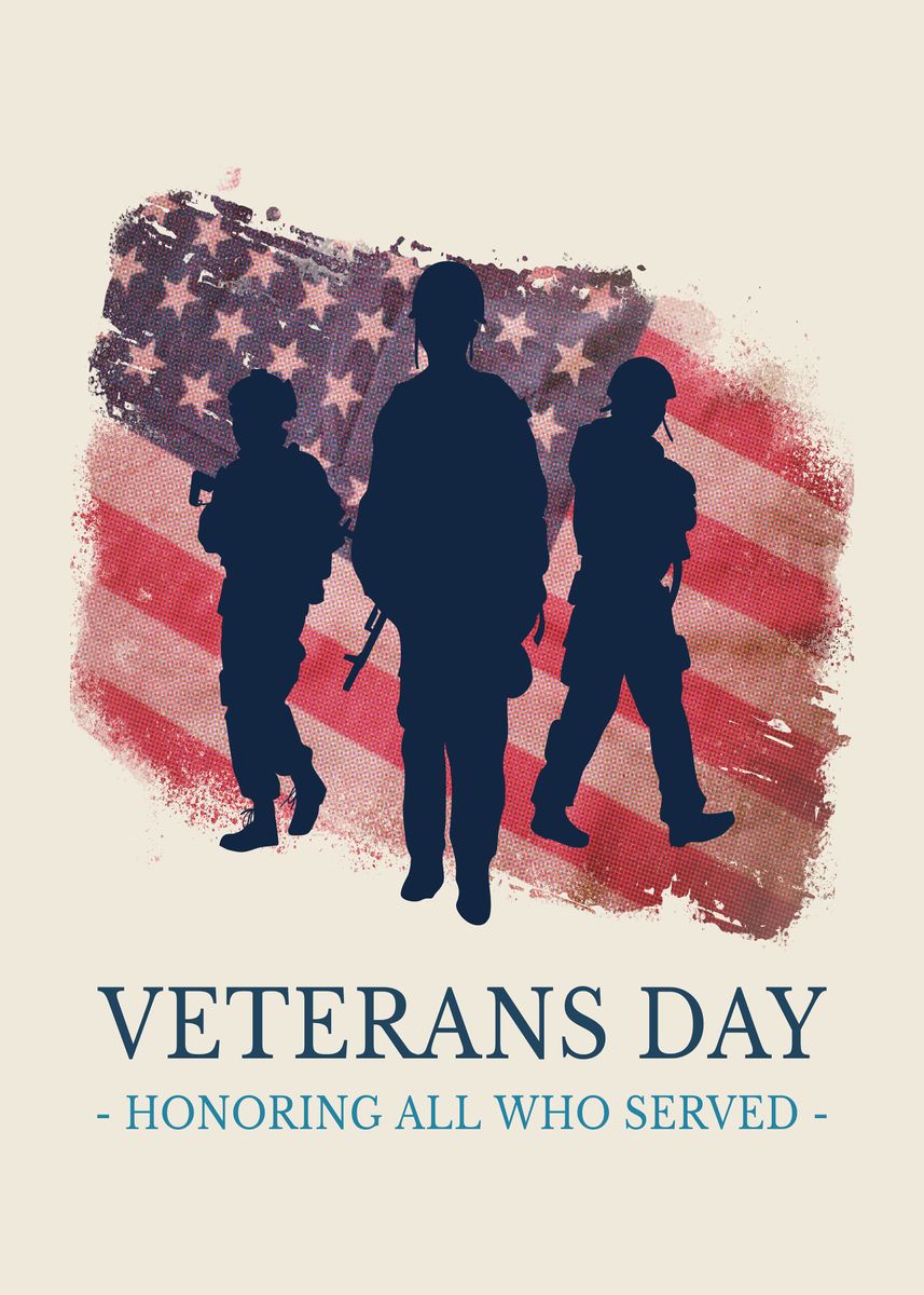 'Veterans day honoring ' Poster, picture, metal print, paint by Lucky ...