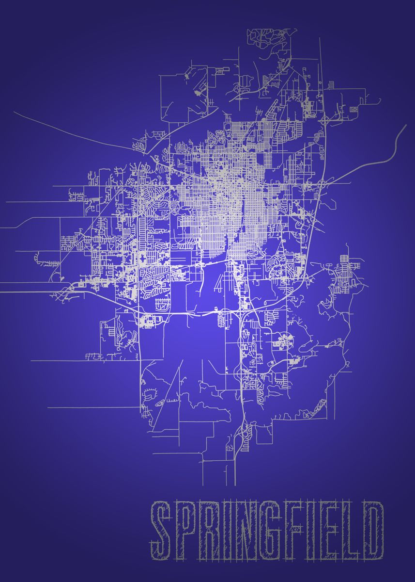 'Springfield' Poster, picture, metal print, paint by Olek | Displate