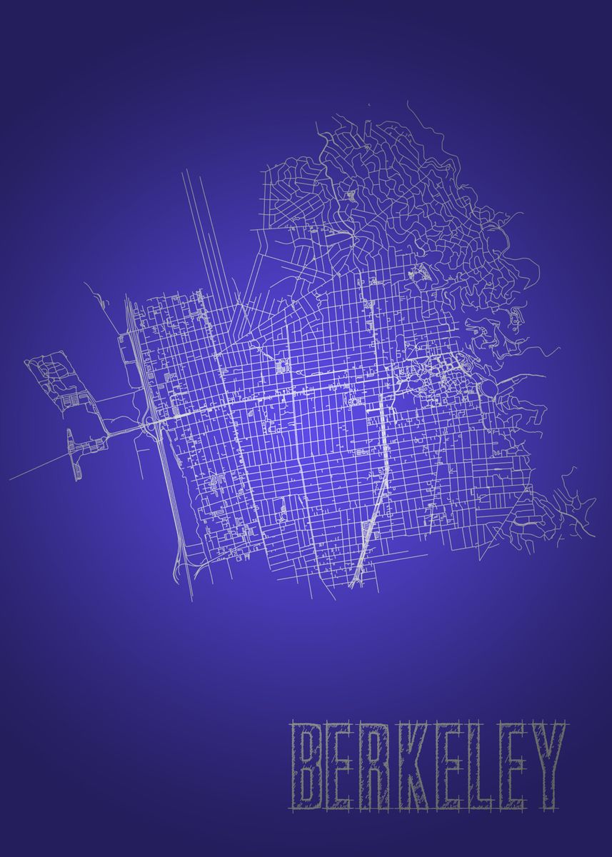 'Berkeley' Poster, picture, metal print, paint by Olek | Displate