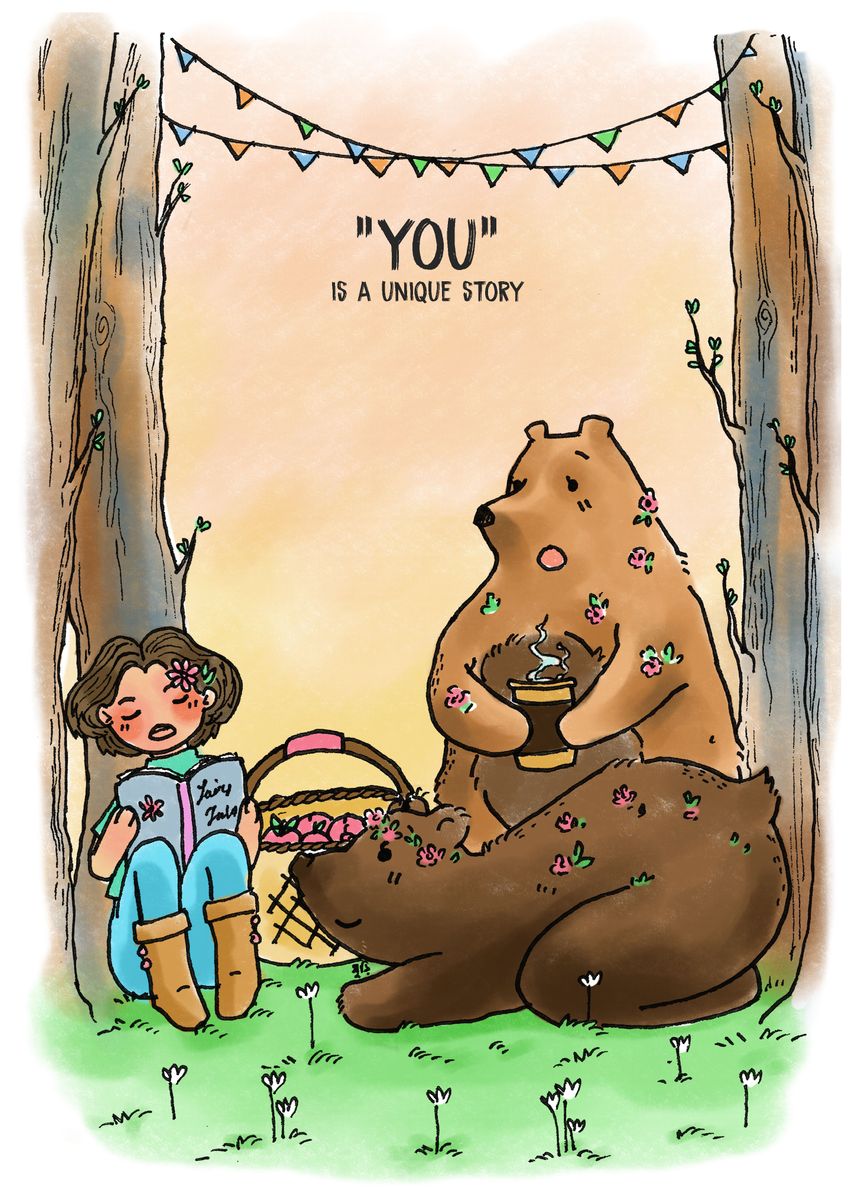 'you is a unique story' Poster, picture, metal print, paint by Chader ...
