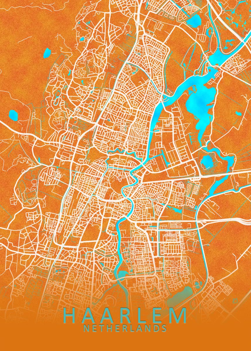 'Haarlem Netherlands City' Poster by City Map Art Prints | Displate