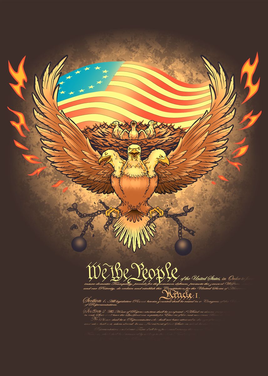 'The American Founding' Poster, picture, metal print, paint by Amanda ...