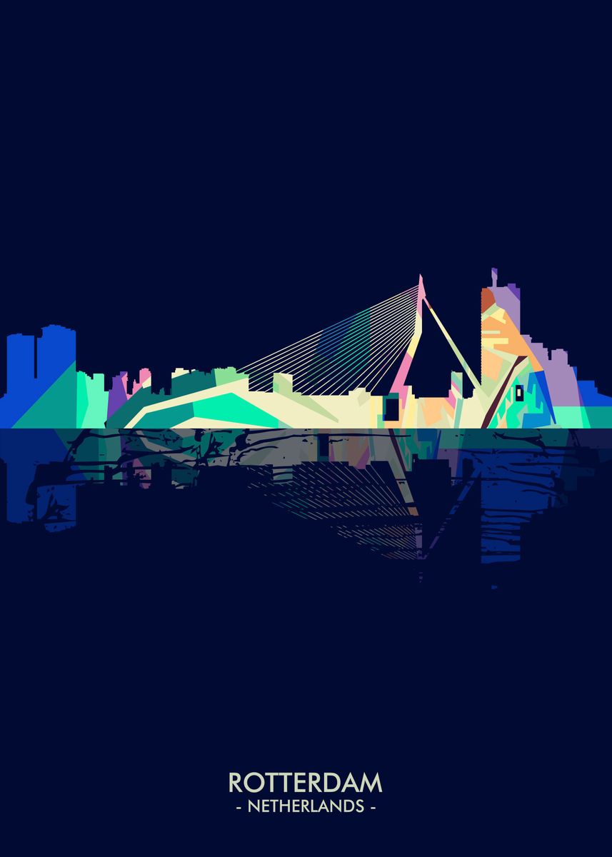 'Rotterdam City SKyline' Poster by Ziartz Poster | Displate