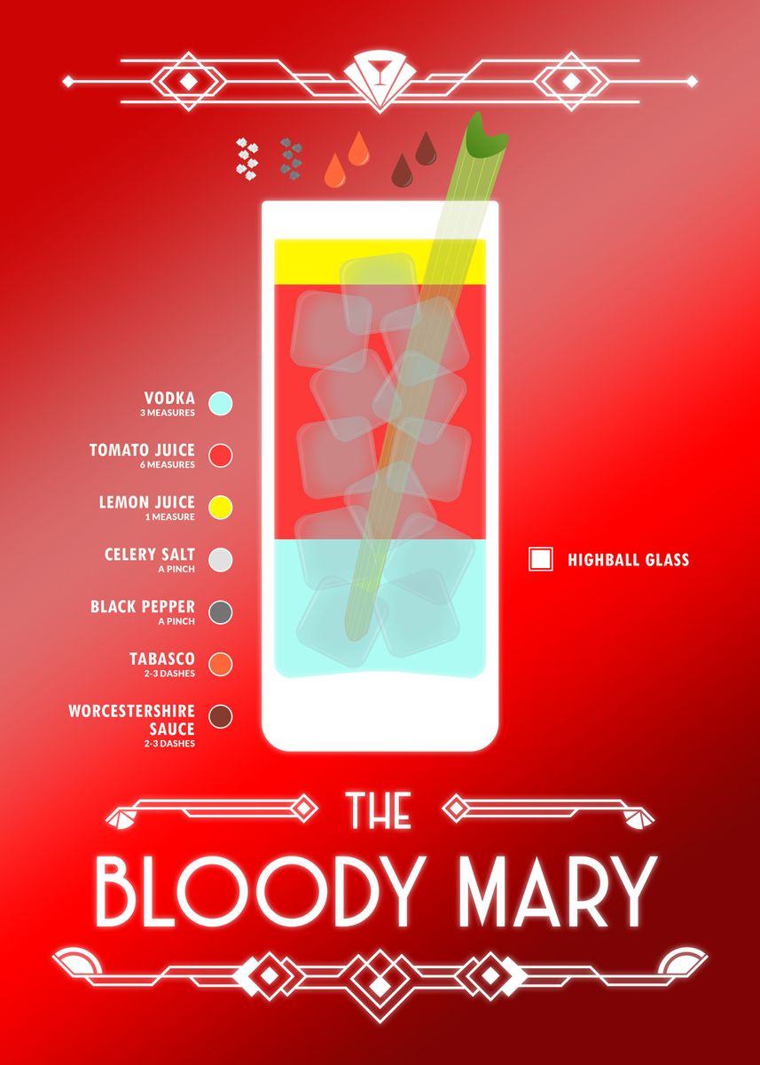 'Bloody Mary' Poster, picture, metal print, paint by Bo Kev | Displate