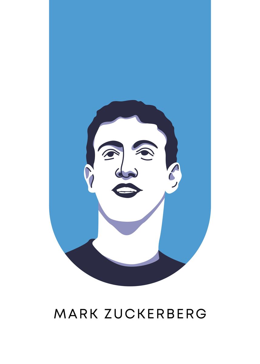 'Mark Zuckerberg' Poster, picture, metal print, paint by Aspiringswine ...